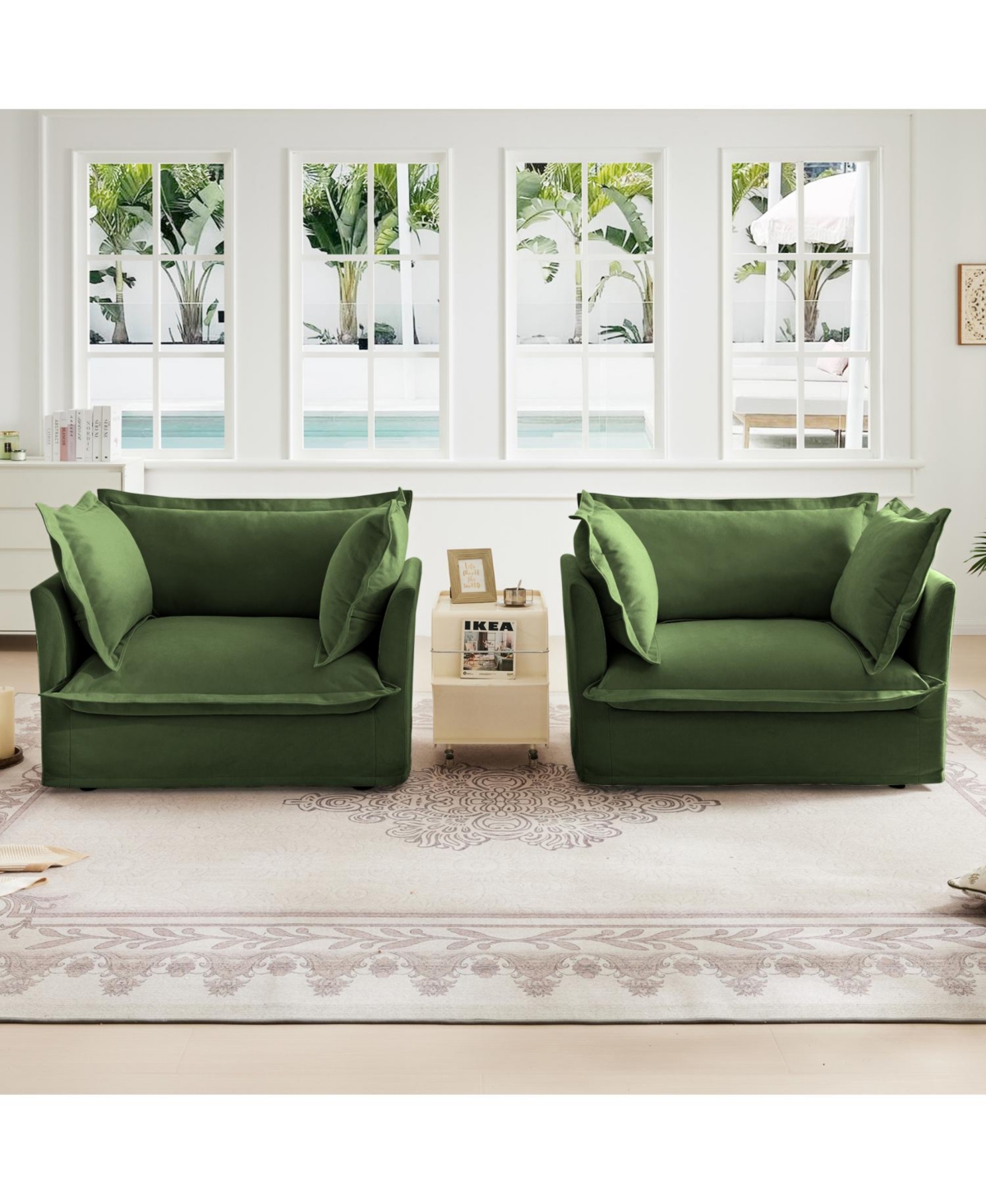 Click here for Streamdale Set of 2 Slipcovered Armchairs for Livi... prices