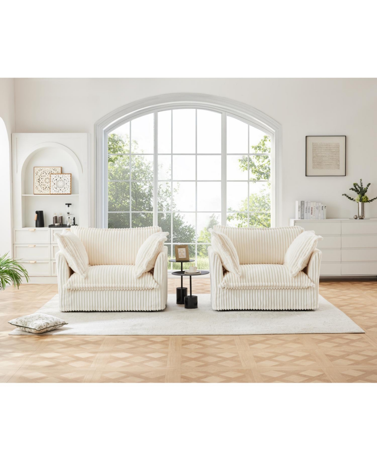 Click here for Streamdale Cozy Corduroy Armchair Set (2) for Home... prices