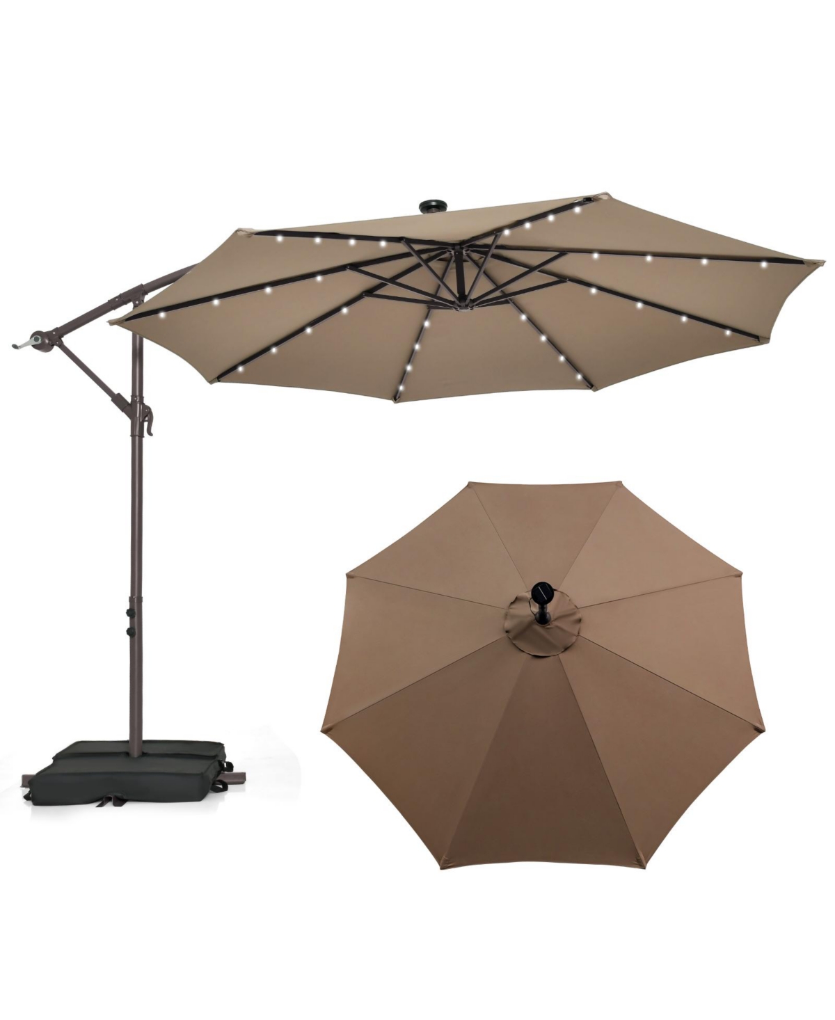 Click here for 10 Feet Cantilever Umbrella with 32 Led Lights and... prices