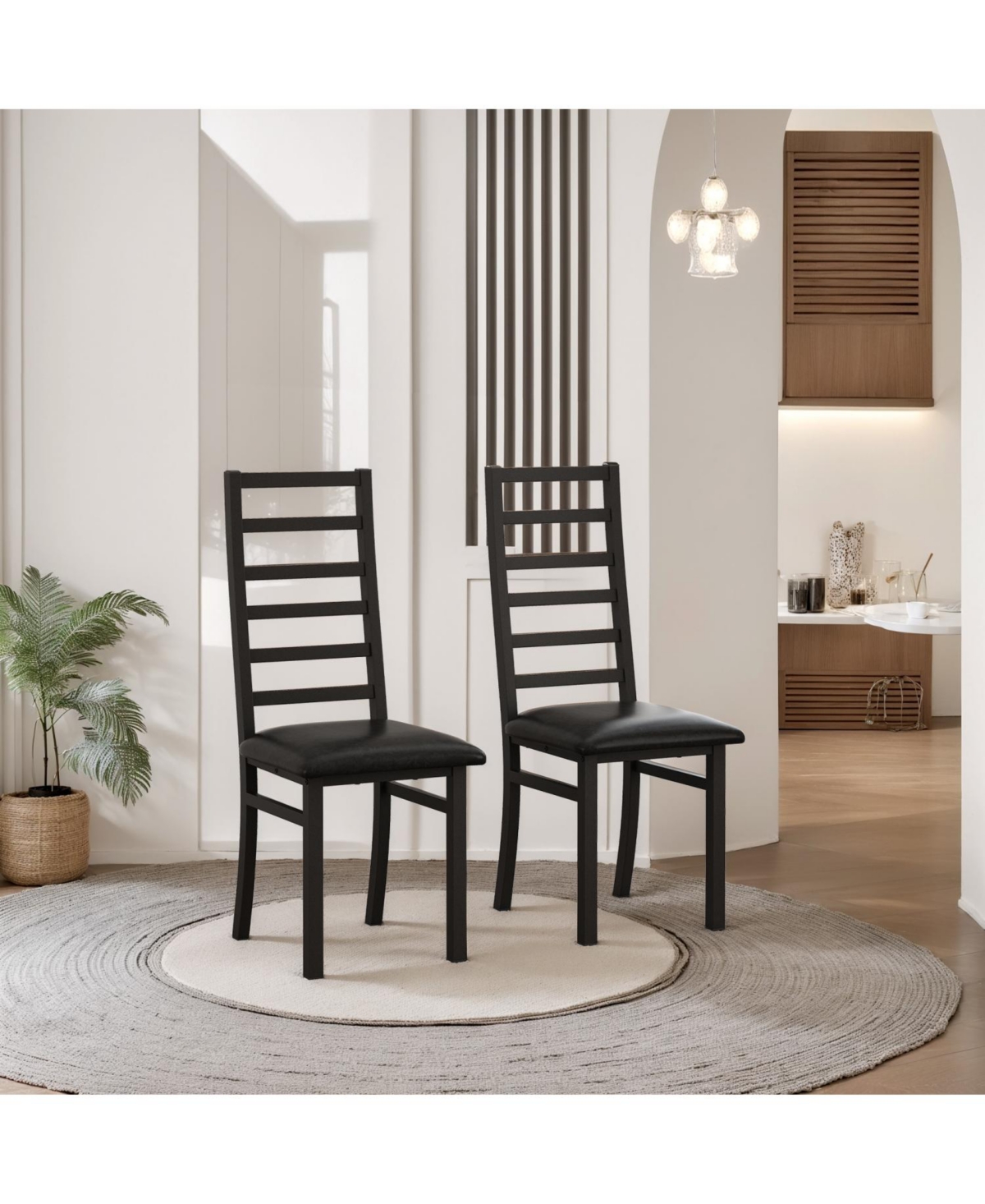 Click here for Streamdale Modern Metal Dining Chairs  Set of 2 (B... prices
