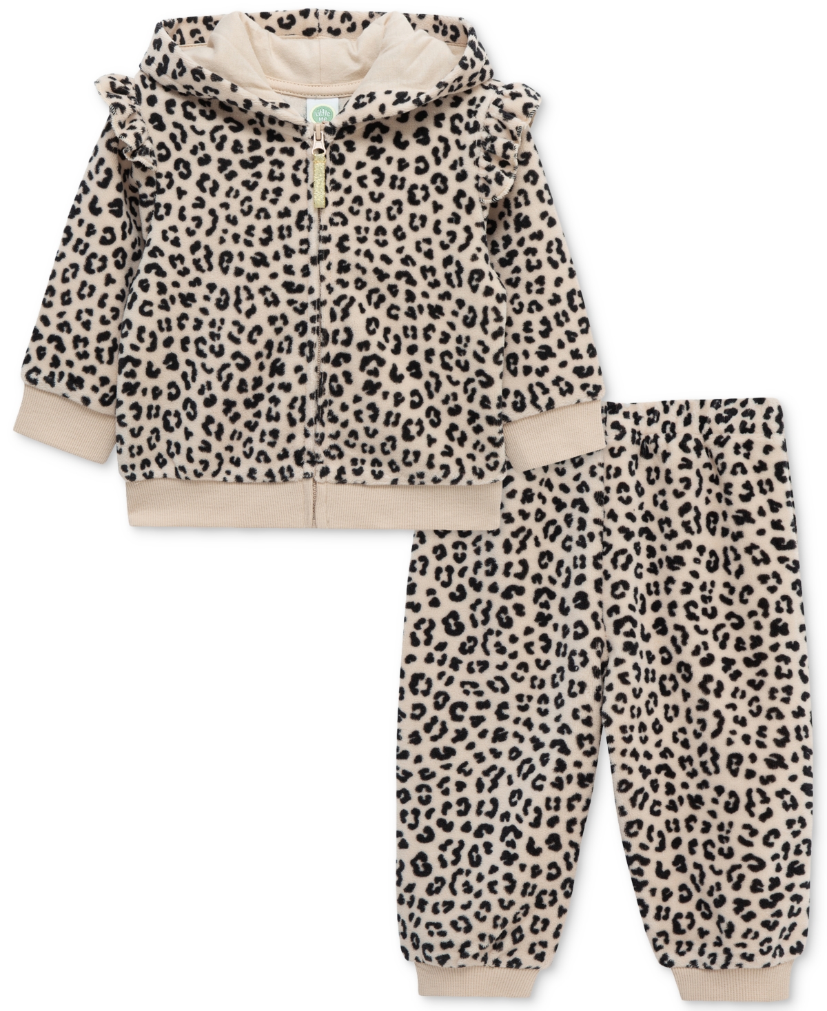 Click here for Little Me Baby Girls Zip-Up Leopard Hoodie & Pants... prices