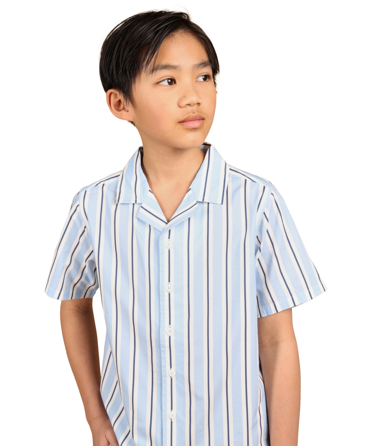 Click here for B By Brooks Brothers Big Boys Striped Camp Shirt -... prices