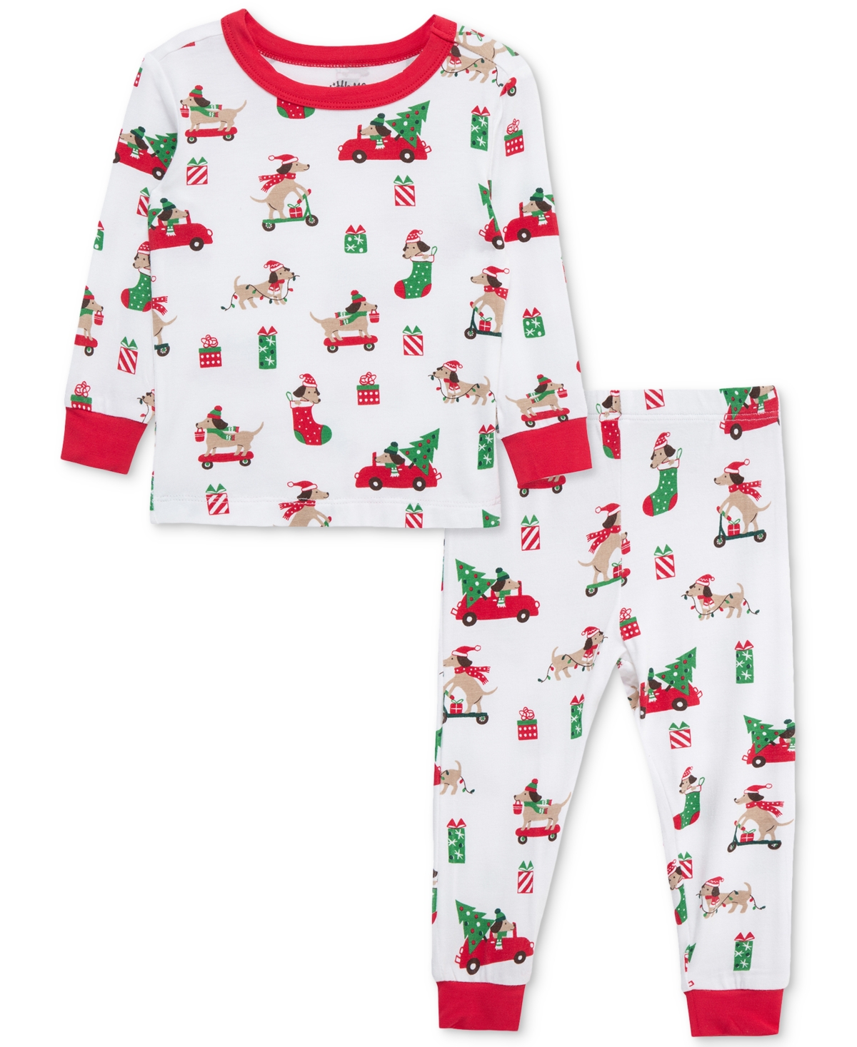 Click here for Little Me Baby Puppy-Print Holiday Pajama Top & Pa... prices