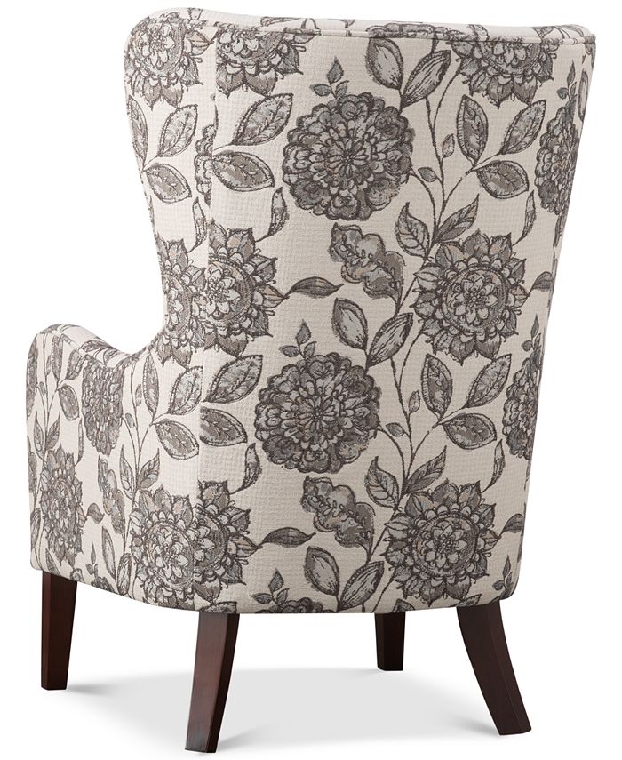Madison Park Signature Madison Park Arianna Fabric Swoop Wing Chair ...