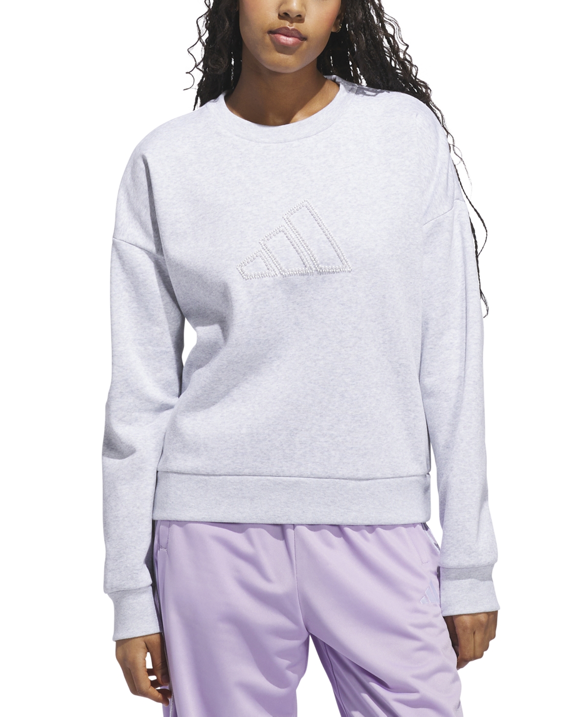 Click here for adidas Womens Faux-Pearl Logo Crewneck Sweatshirt... prices