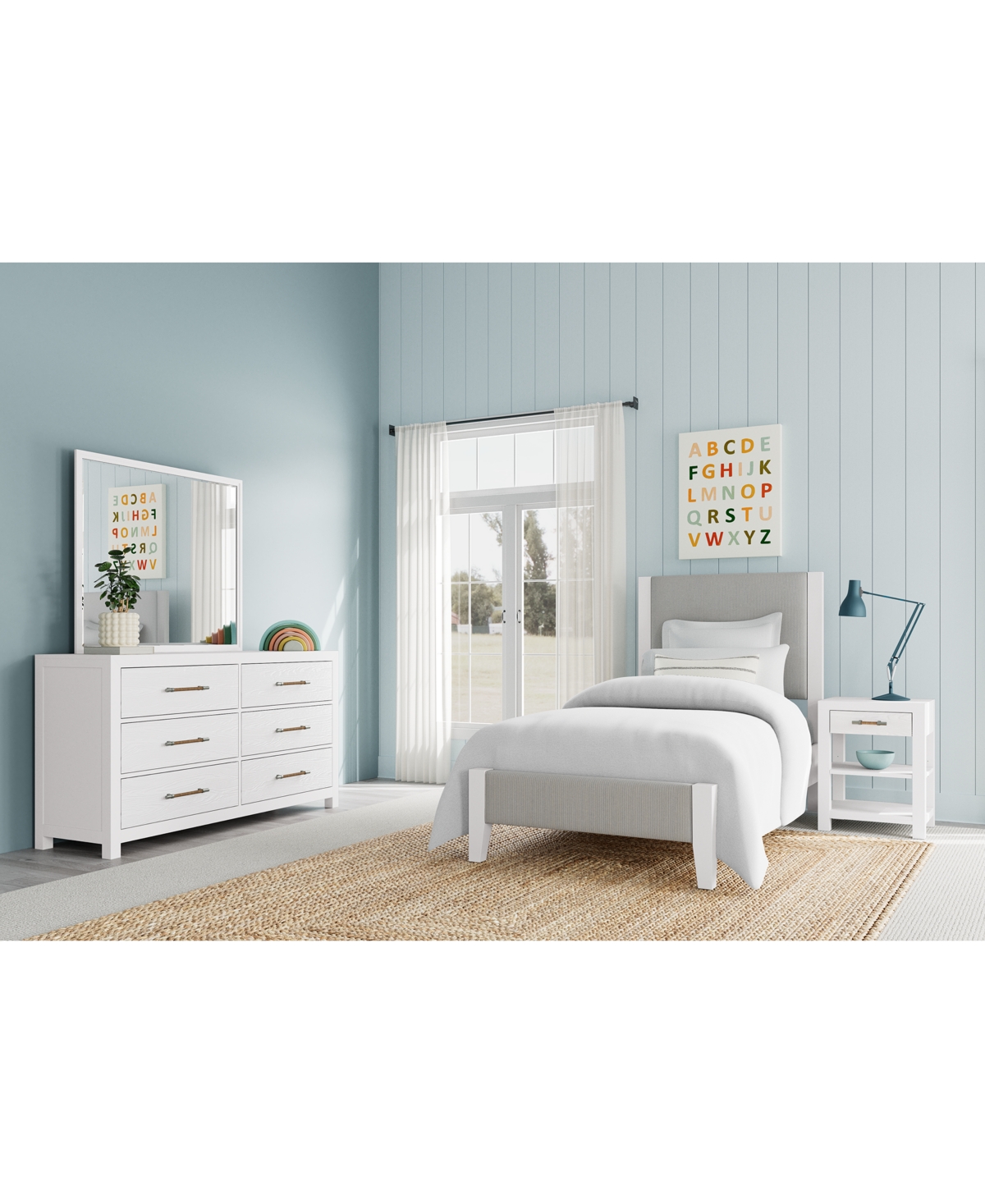 Click here for Catriona 3pc Bedroom Set (Twin Upholstered Bed  Dr... prices