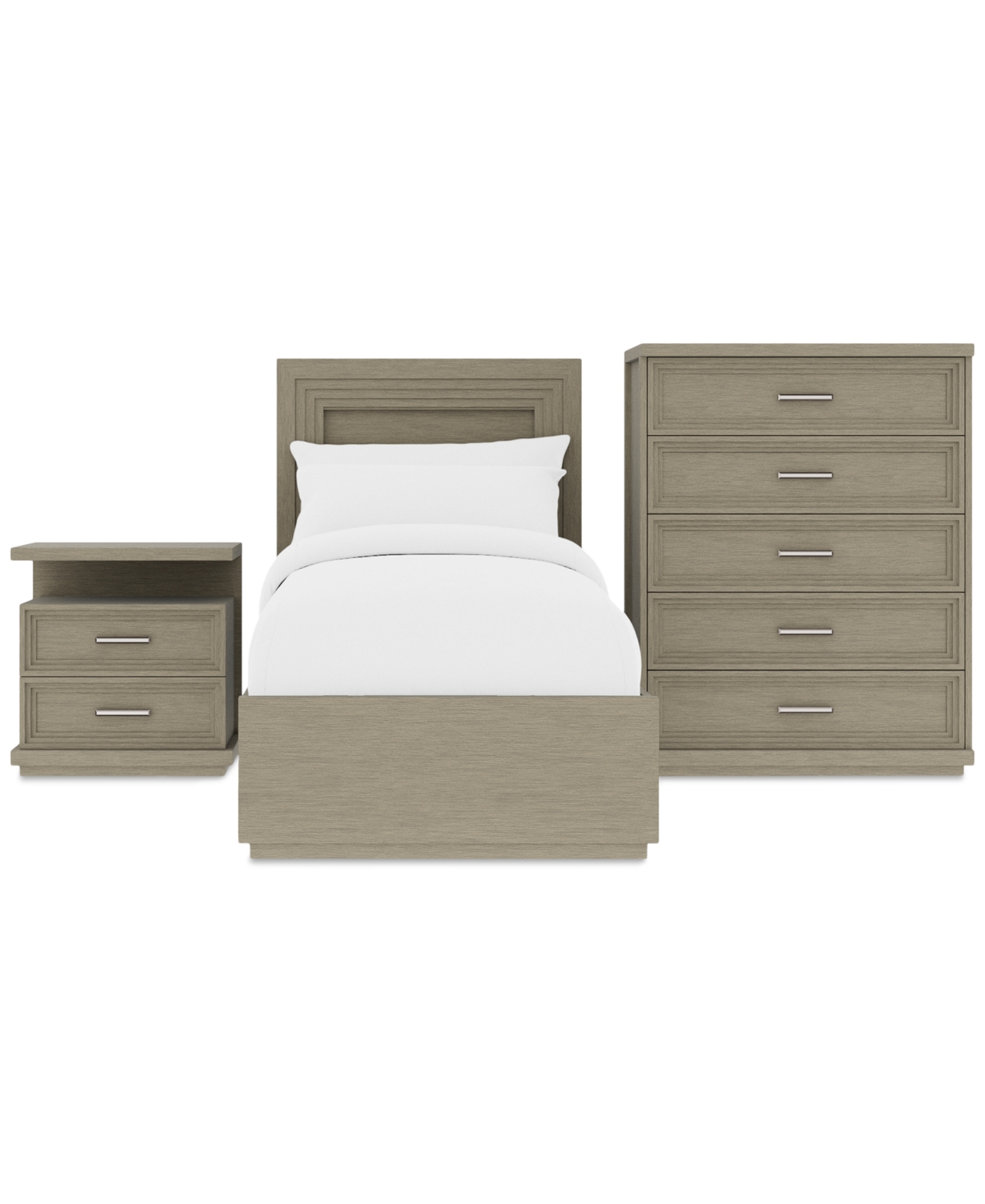 Click here for Cascade 3-Pc. Bedroom Set (Twin Bed  Chest & Night... prices