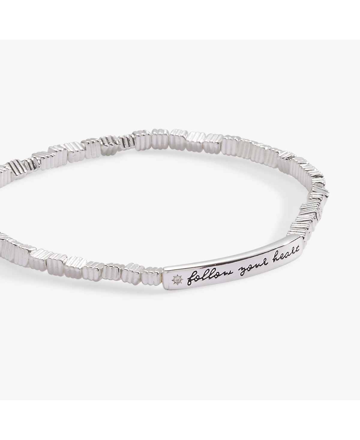 Click here for Follow Your Heart Stretch Bracelet - Silver prices