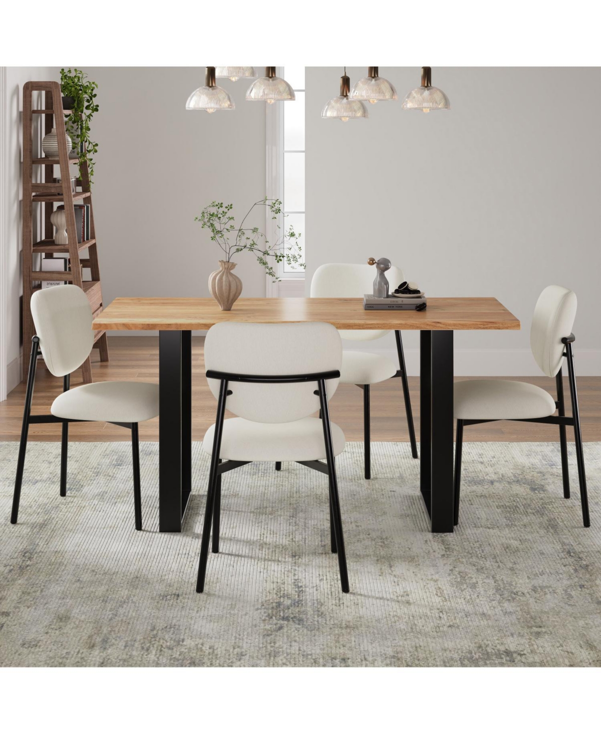 Click here for Streamdale 5-Pc Dining Set Upholstered Chairs & Wo... prices