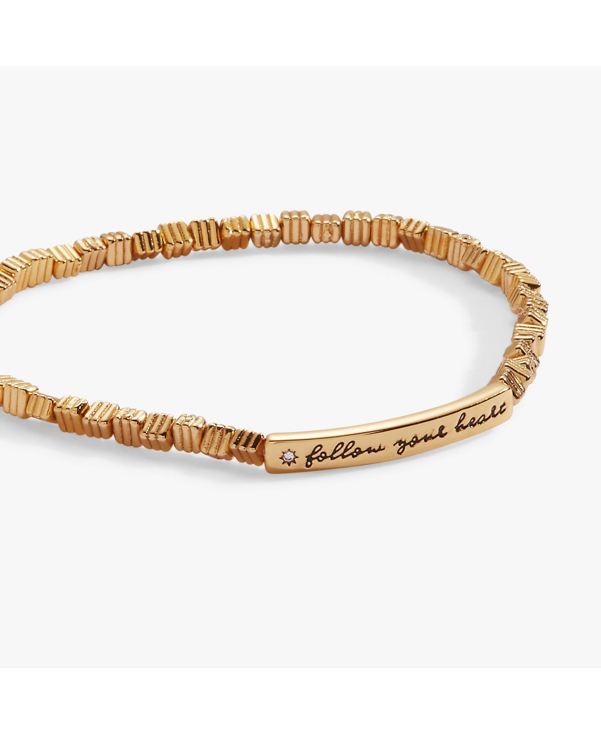 Click here for Follow Your Heart Stretch Bracelet - Gold prices