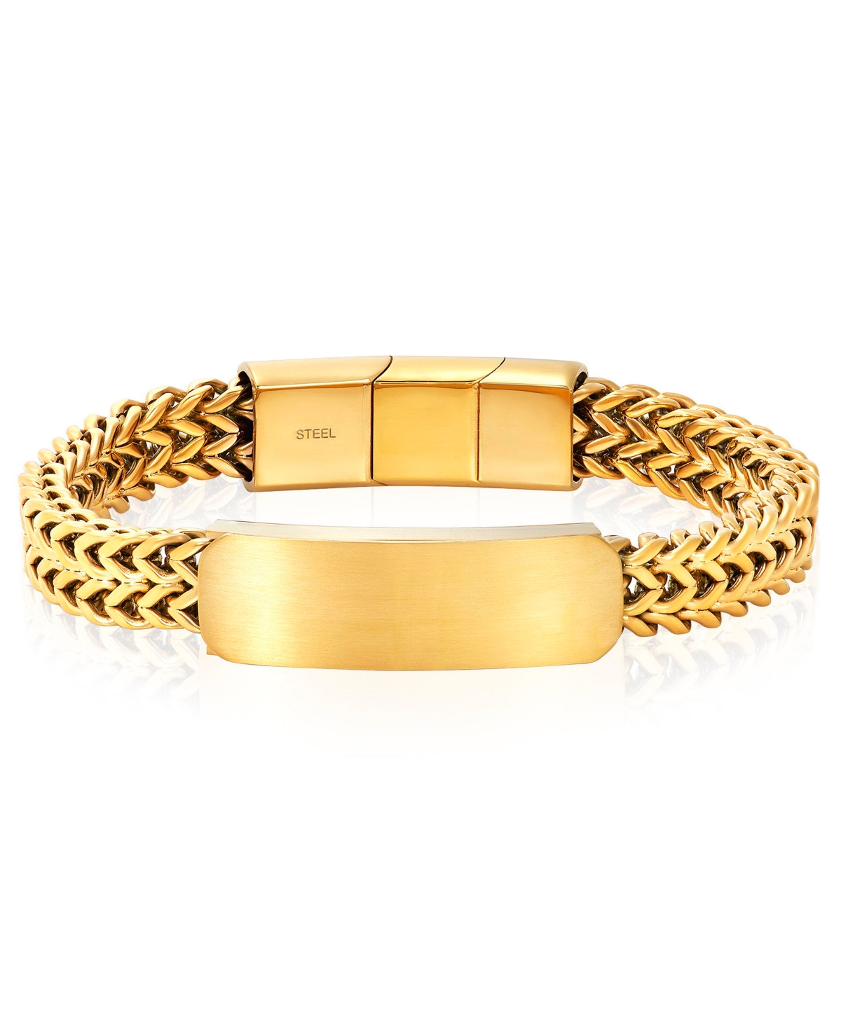 Click here for Invicta Mens Double Row Franco Gold Plated Id Brac... prices