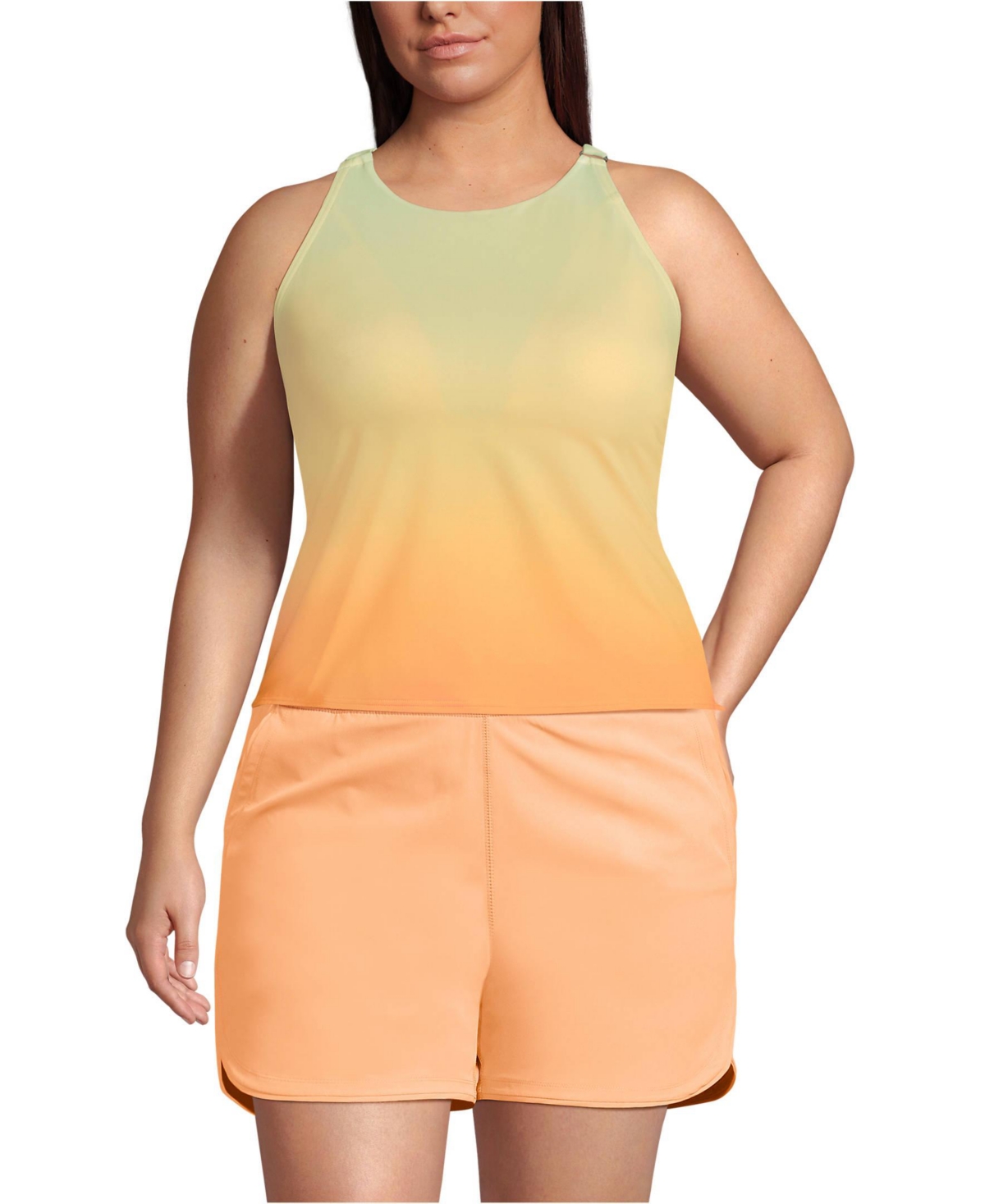 Click here for Lands End Womens Plus Size Tugless High Neck Strap... prices
