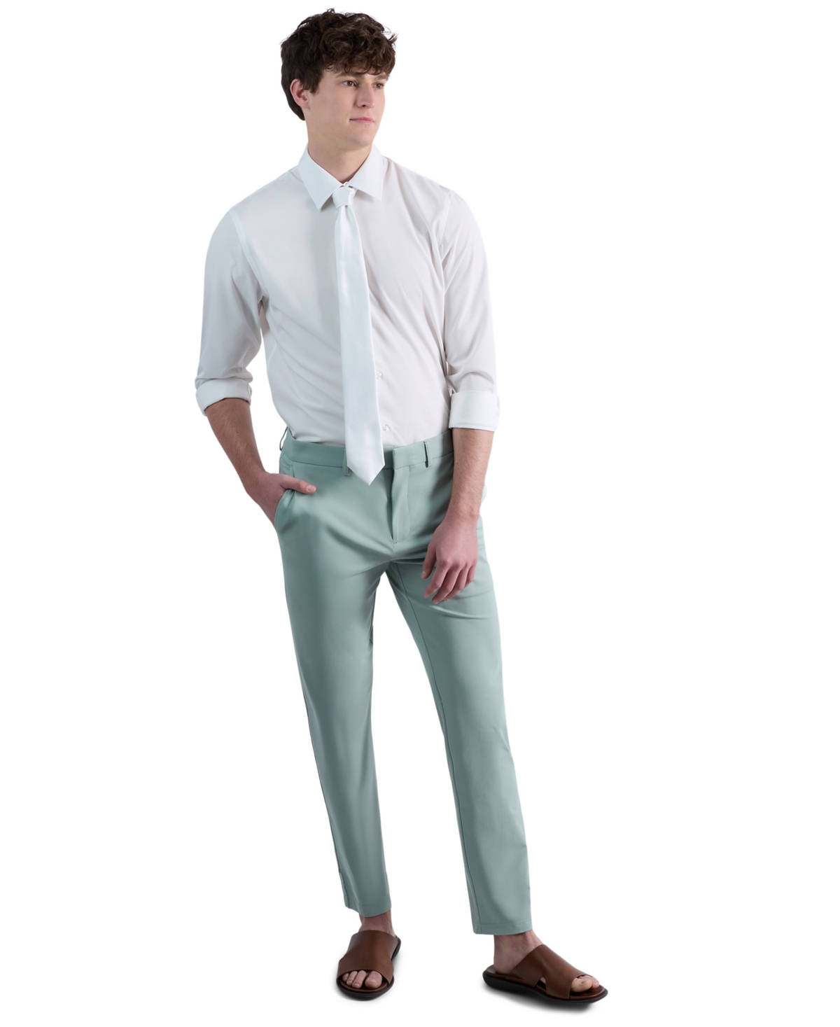 Click here for Kenneth Cole Reaction Mens Slim-Fit Knit Pants - L... prices