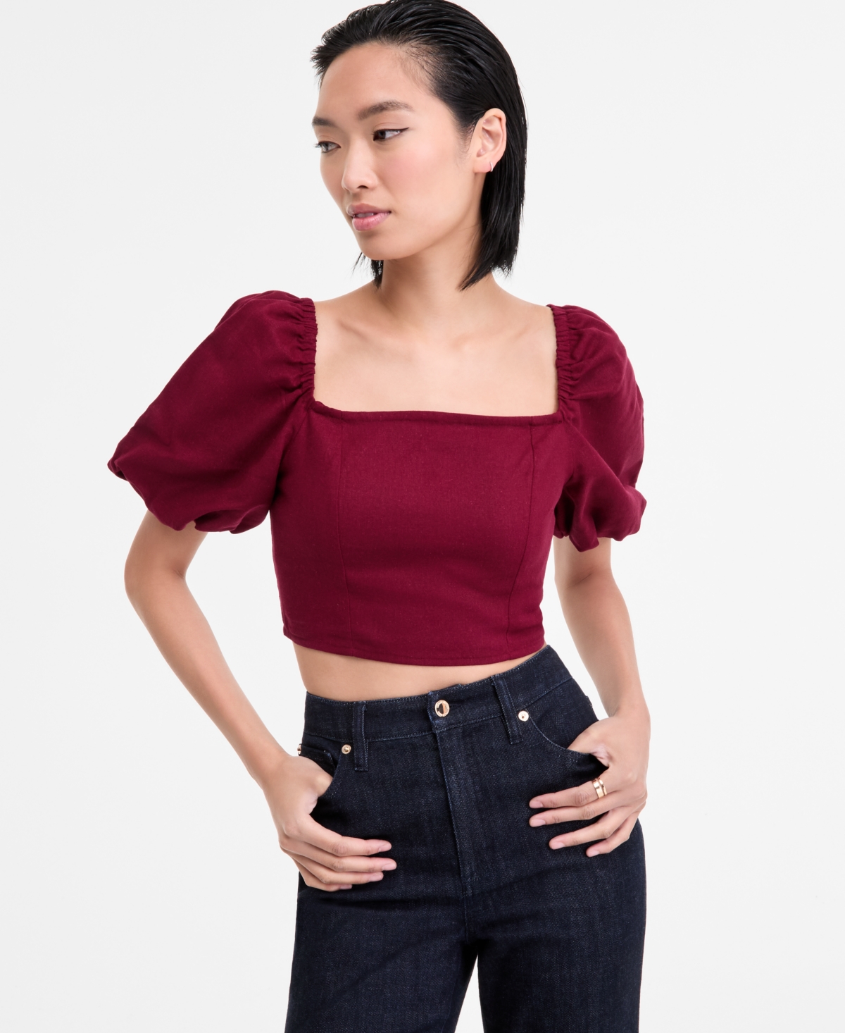 Click here for I.n.c. International Concepts Womens Puff-Sleeve C... prices