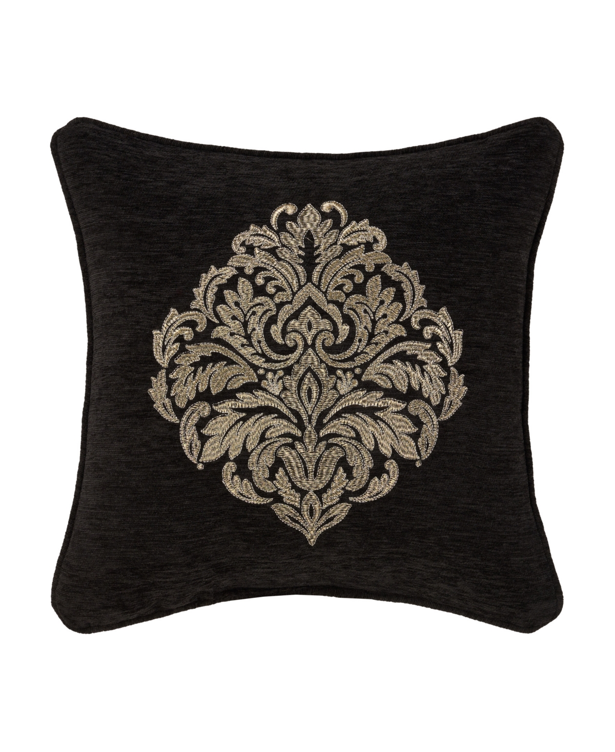 J Queen New York Laurenza Embellished Decorative Pillow  18 x 18 - Black