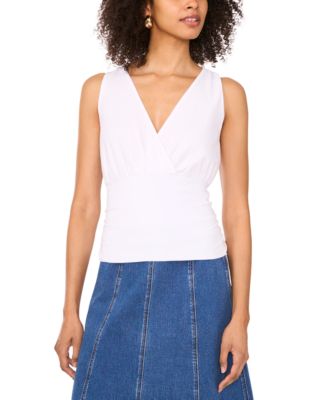 1.STATE Women's Overlapping V-Neck Sleeveless Knit Top - Macy's