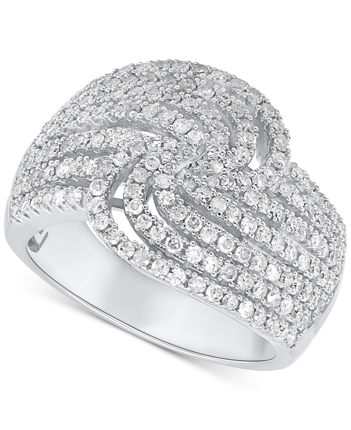 Click here for Diamond Multirow Swirl Statement Ring (1 ct. t.w.)... prices