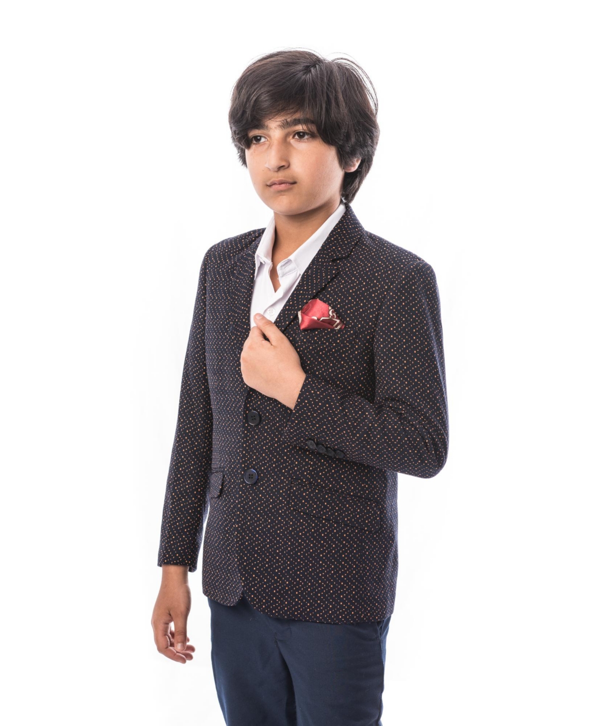 Click here for Elie Balleh Toddler Navy Slim Fit Digital Rain Jac... prices
