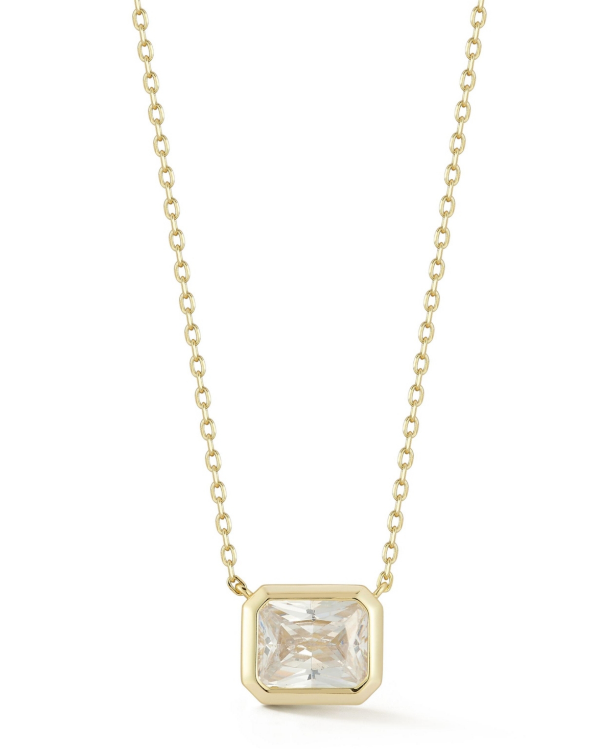Click here for Rachel Zoe Sterling Silver Radiant Cut Solitaire N... prices