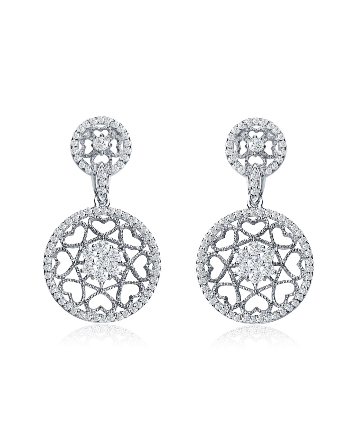 Click here for Sterling Silver White Gold Plating with Clear Cubi... prices