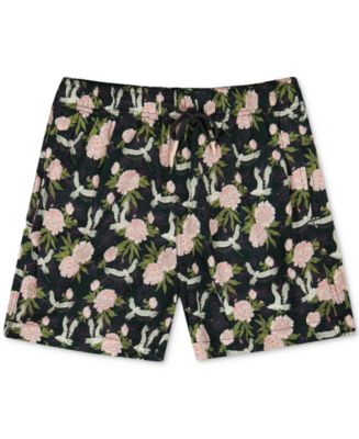 Sunset and Vines Men's Floral Woven Swim Trunks - Macy's