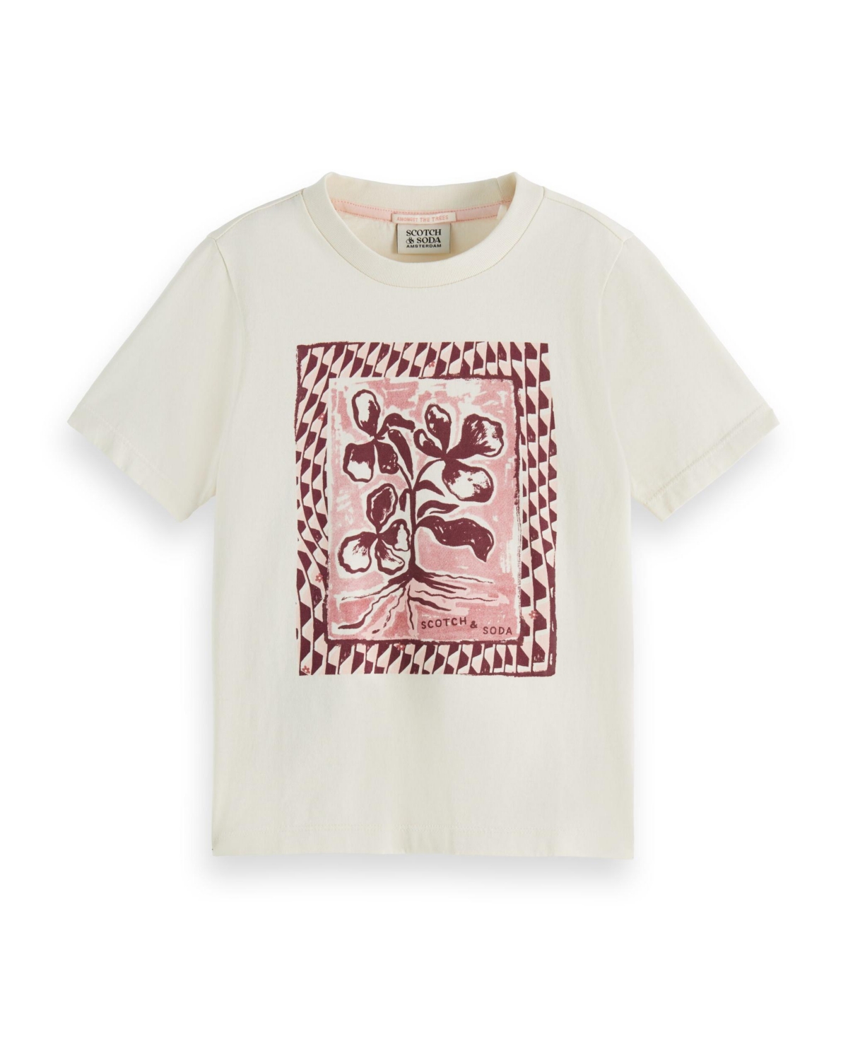 Click here for Scotch & Soda Big Girls Regular Fit T-Shirt - Whit... prices