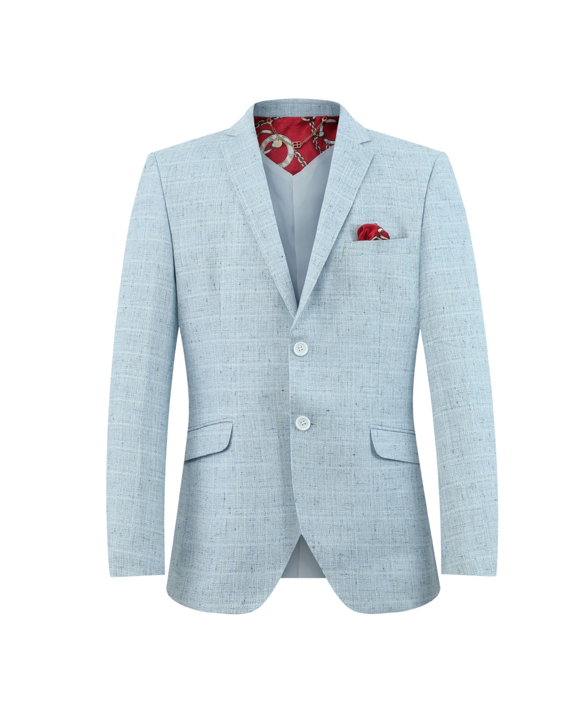 Click here for Elie Balleh Boys Baby Blue Slim Fit Melange Jacket... prices