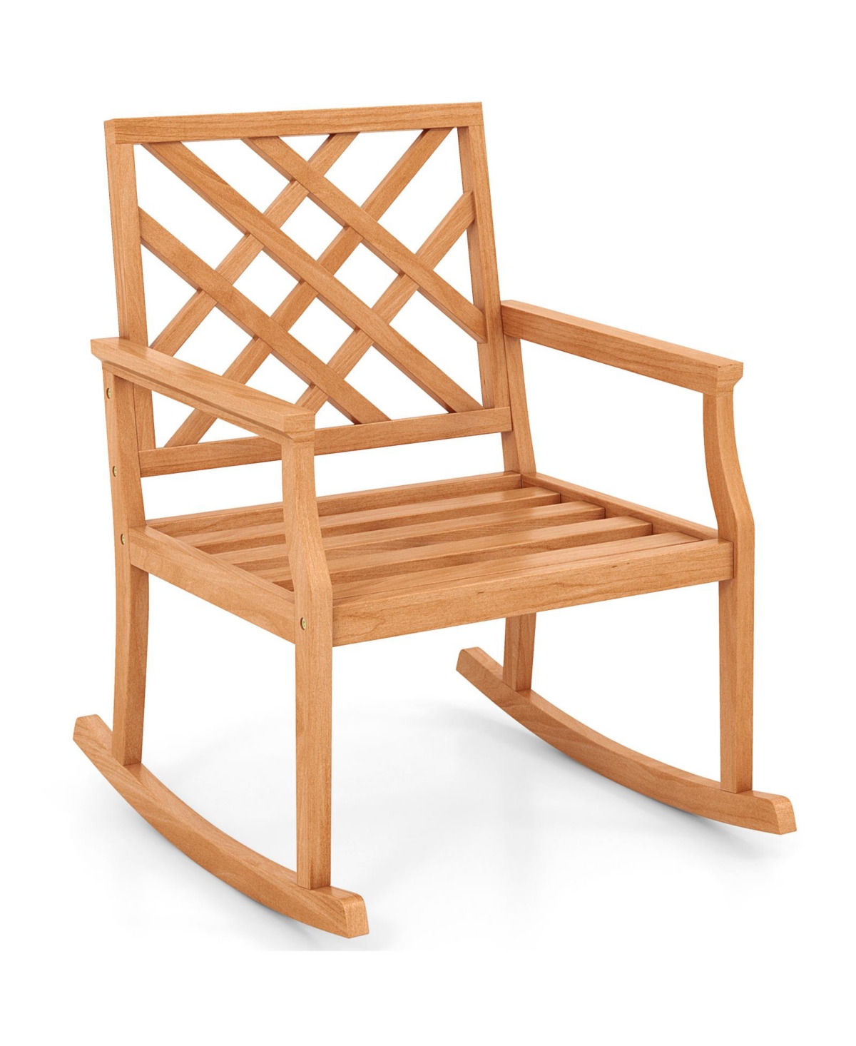 Click here for Teak Wood Rocking Chair with Backrest and Slatted... prices