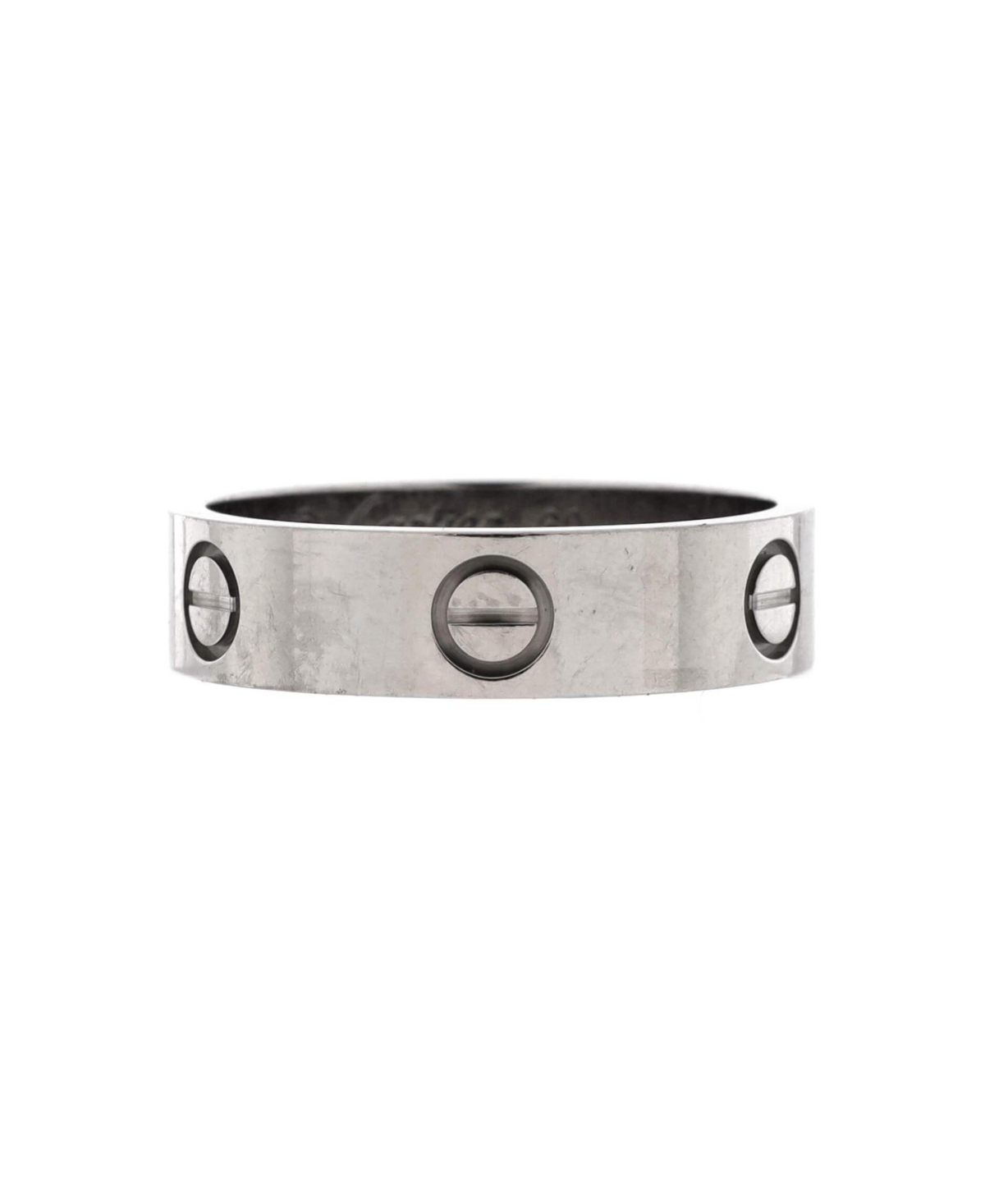 Click here for Pre-Owned Cartier Love Band Ring 18K White Gold -... prices