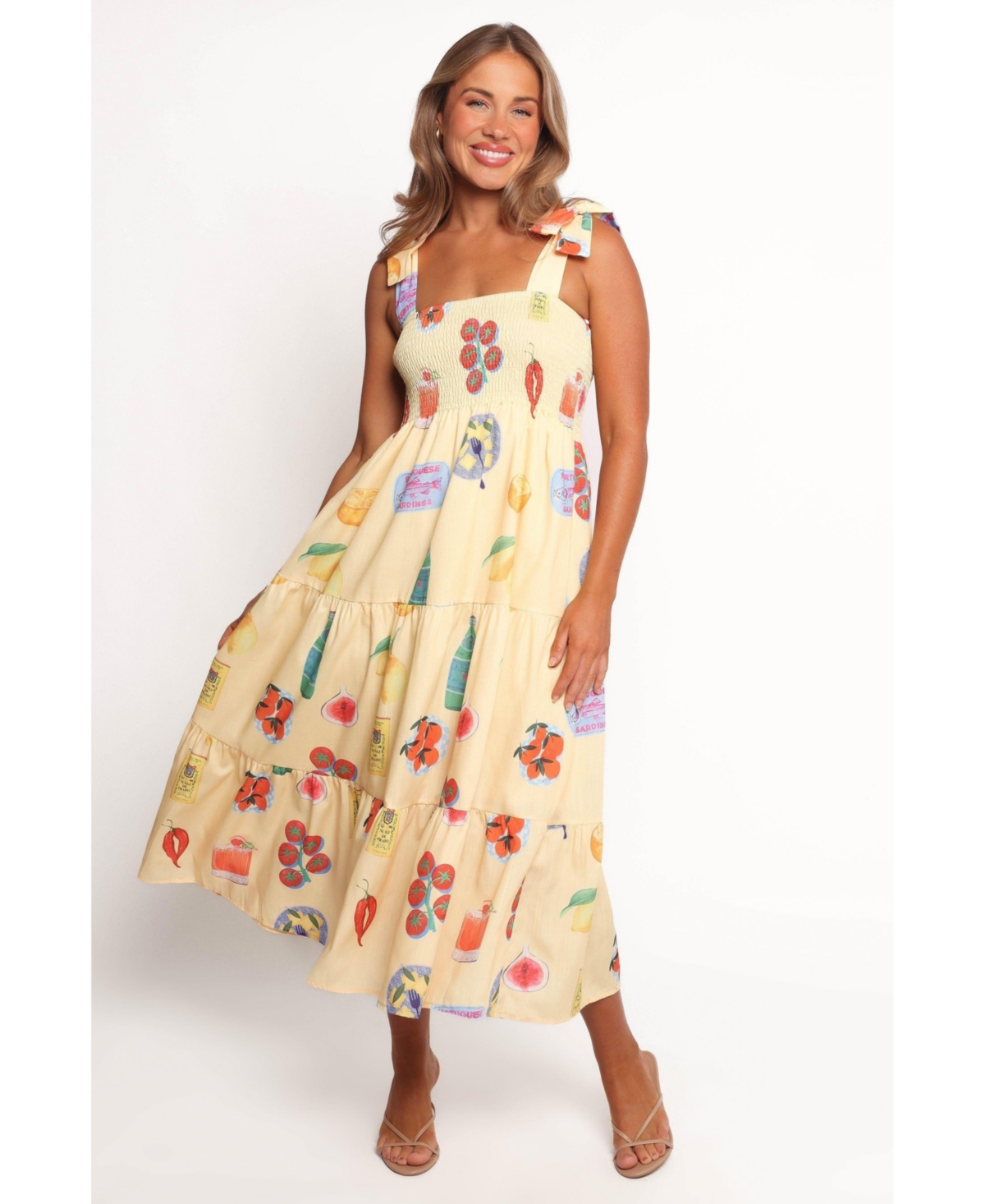 Click here for Petal and Pup Womens Sarelle Midi Dress - Yellow p... prices