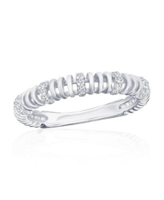 Click here for Sterling Silver 3.5mm Wire Design Cz Ring prices