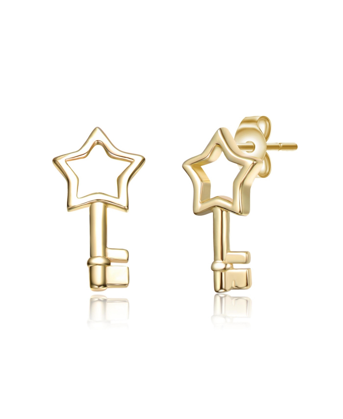 Click here for Kids 14K Gold Plated Star Key Drop Earrings - Gold prices