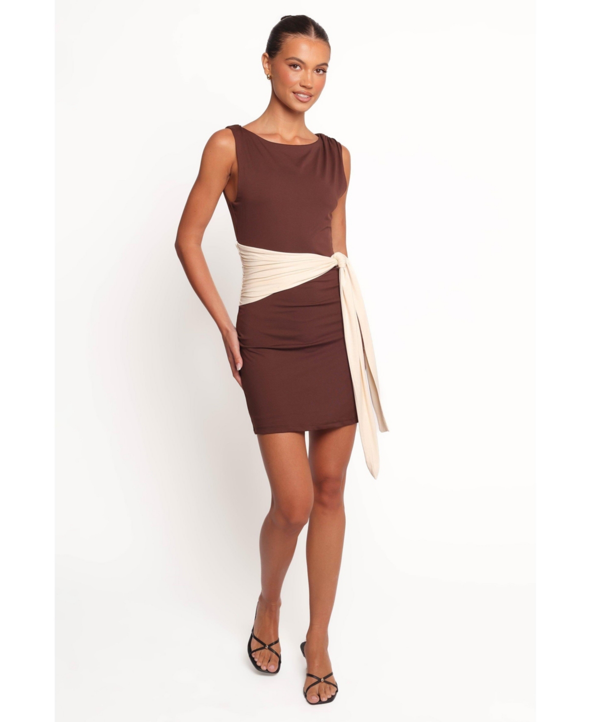 Click here for Petal and Pup Nicosia Mini Dress - Brown prices