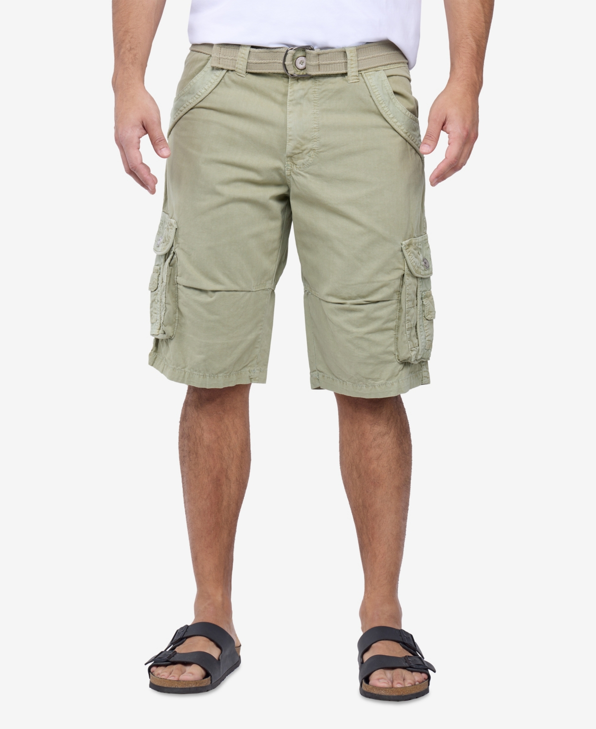 Click here for X-Ray Mens Belted Double Pocket Cargo Shorts - Sto... prices