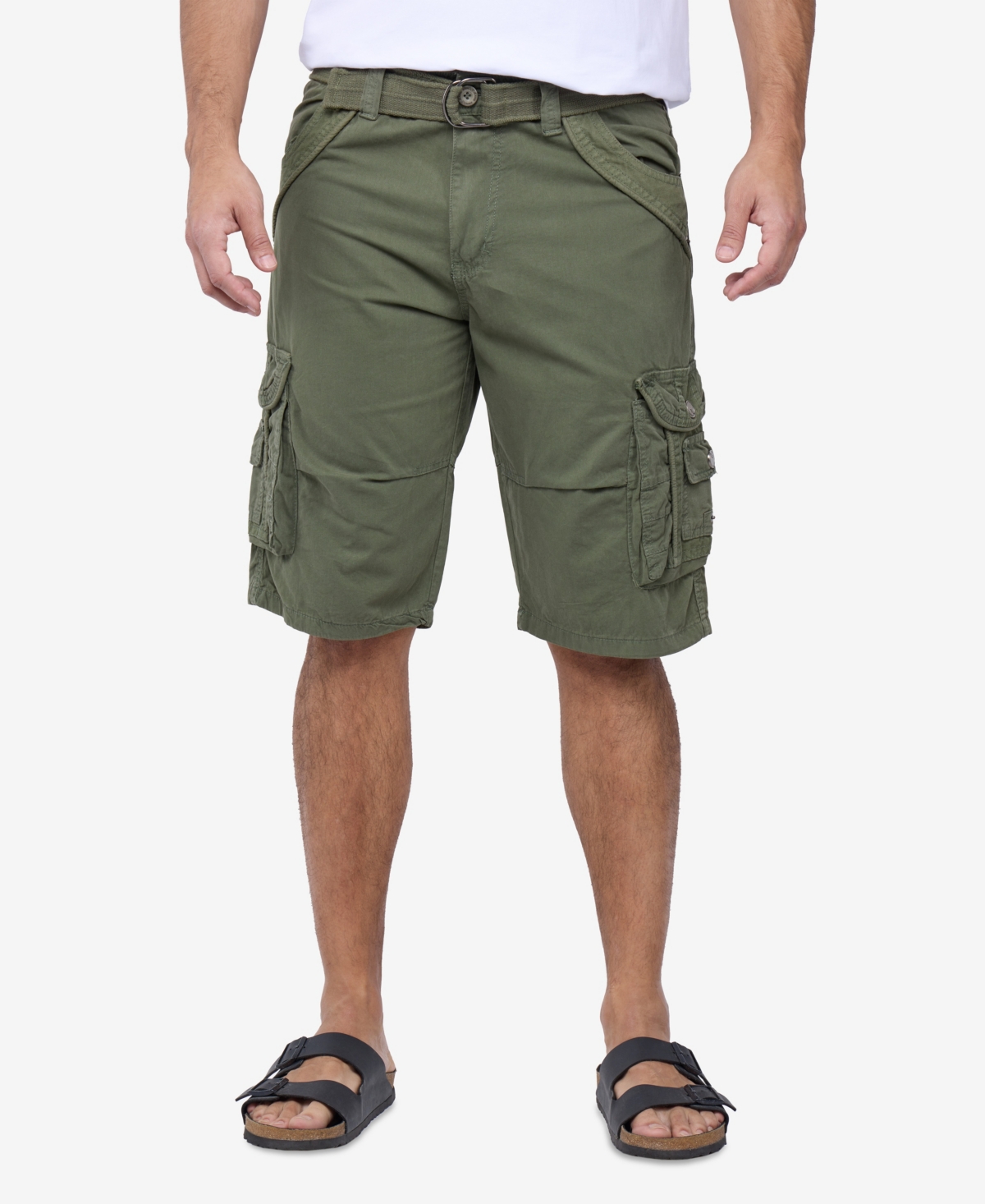 Click here for X-Ray Mens Belted Double Pocket Cargo Shorts - Sag... prices