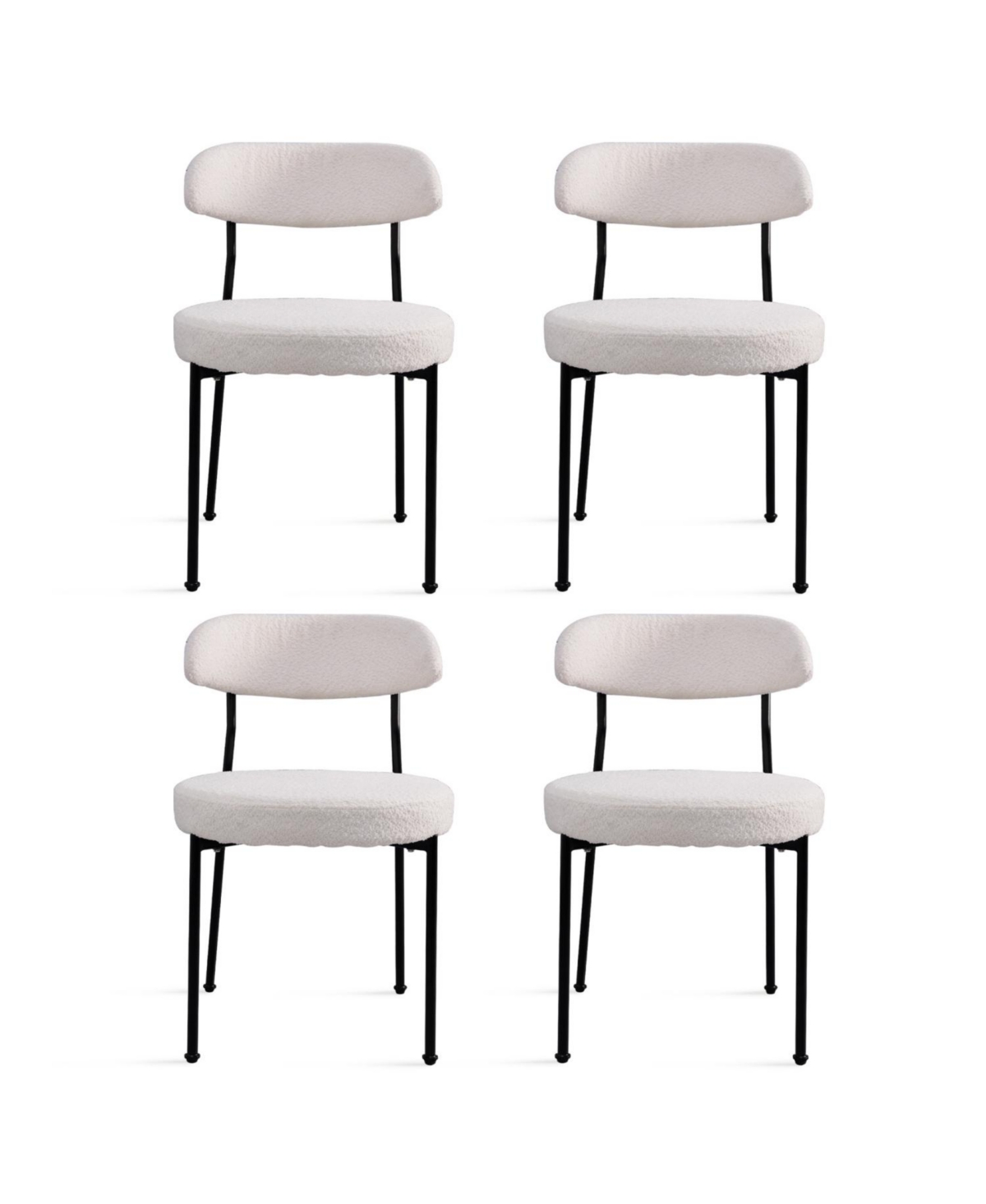 Click here for Streamdale Boucle Upholstered Dining Chairs with C... prices