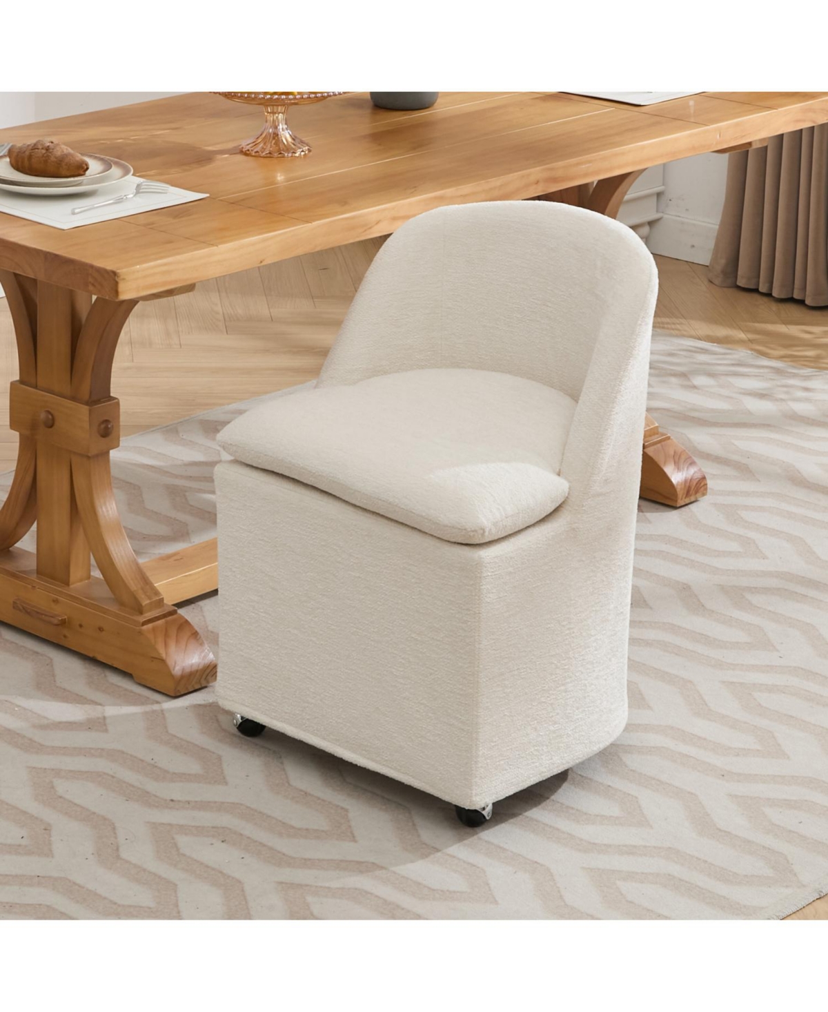 Click here for Streamdale Furniture Set of 2 Chenille Fabric Dini... prices