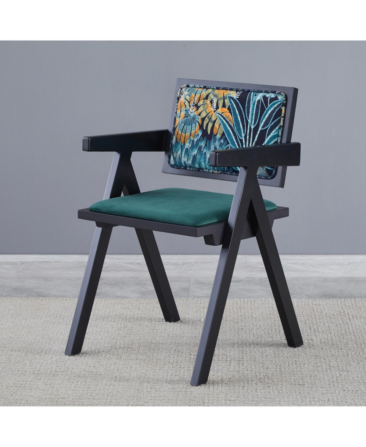 Click here for Streamdale Furniture Black Rubber Wood Dining Chai... prices