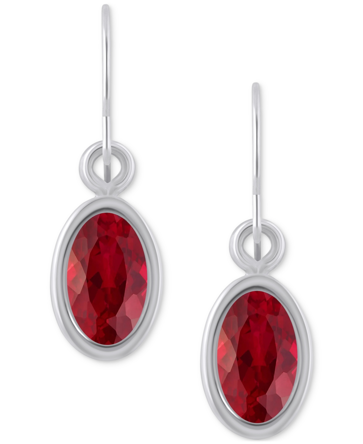 Click here for Macys Oval Gemstone Drop Earrings in 10k Yellow Go... prices