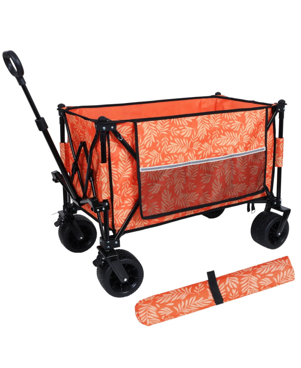 Click here for Heavy-Duty Folding Wagon Cart w/ Picnic Mat - Oran... prices