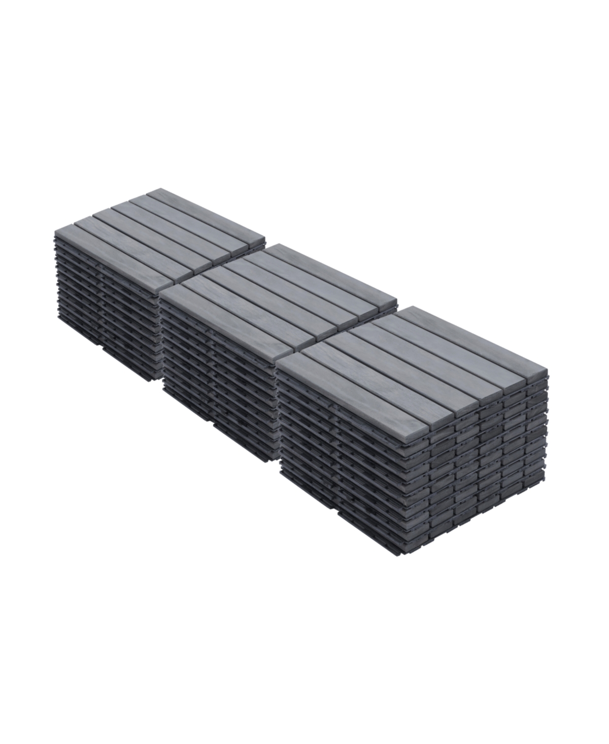 Click here for 30-Piece Acacia Wood Deck Tiles - Striped  Light G... prices