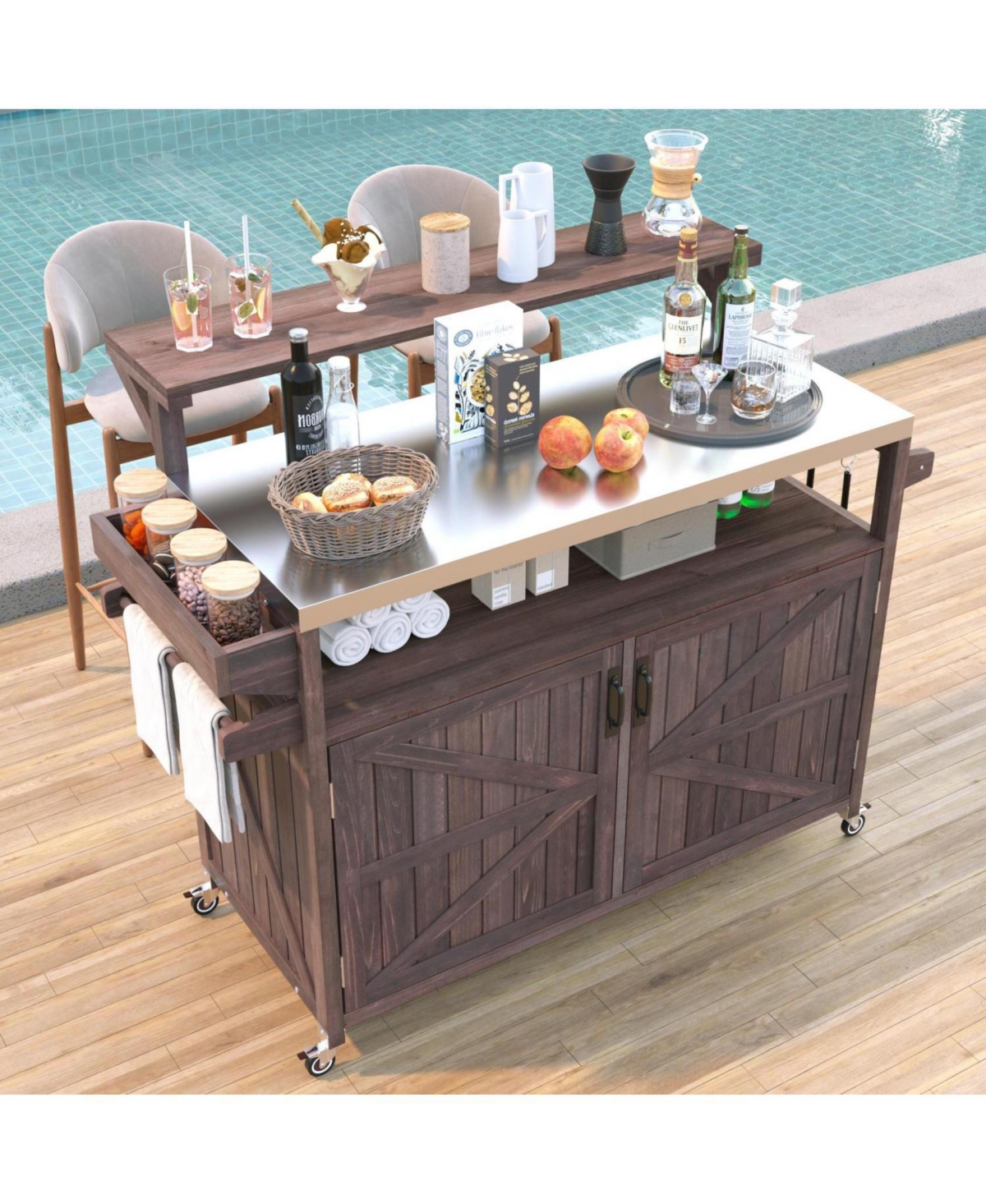 Click here for Outdoor Kitchen Island with Stainless Steel Top &... prices