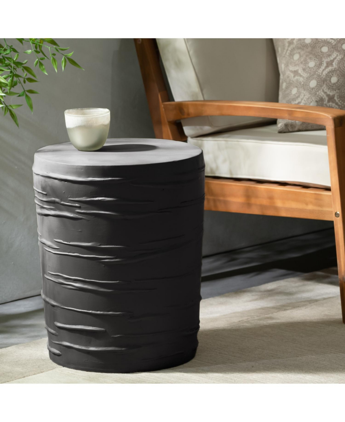 Click here for Lightweight Concrete Patio Side Table - Black prices