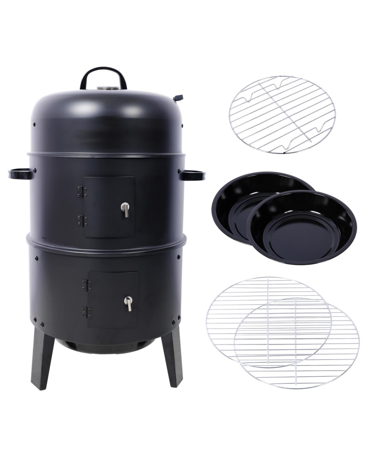 Click here for Charcoal Smoker Grill - 16 Vertical Bbq - Black prices