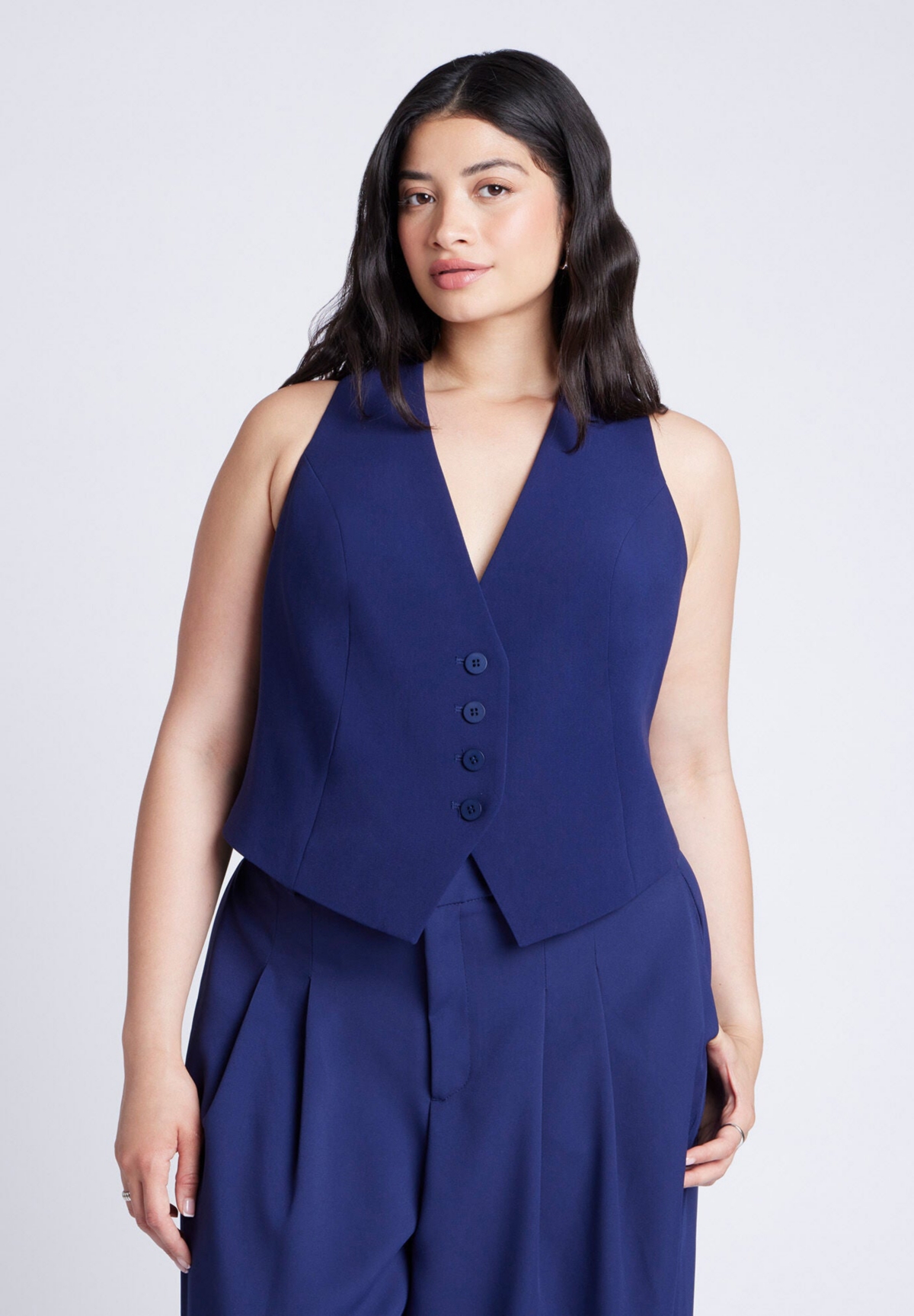 Click here for Eloquii Womens Plus Size The 365 Vest - Evening bl... prices