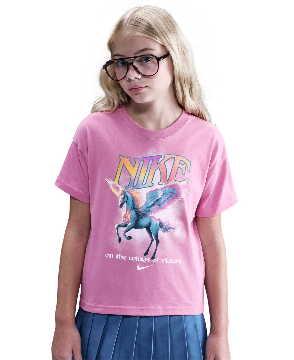 Click here for Nike Big Girls Sportswear Graphic Cotton T-Shirt -... prices