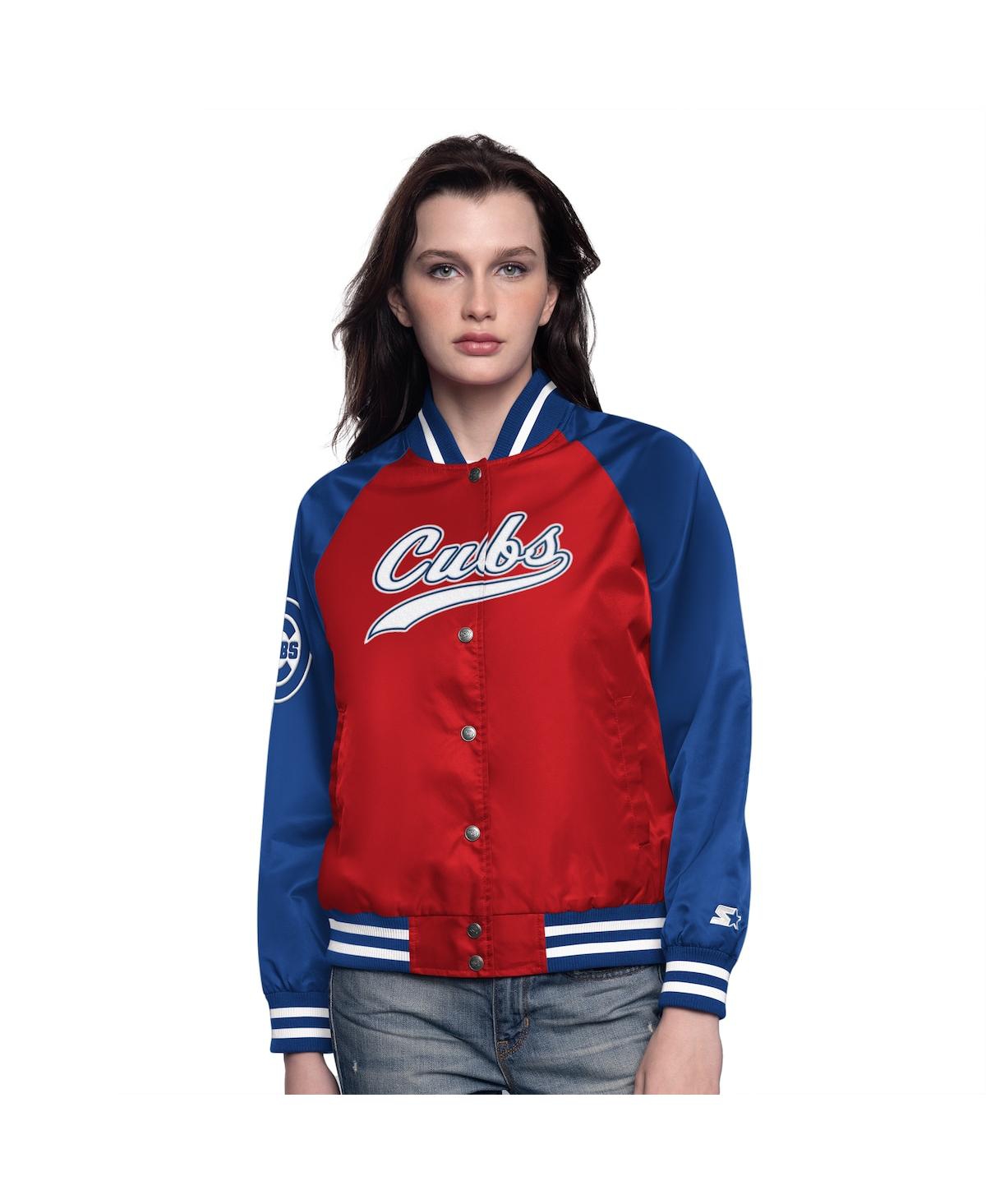 Click here for Starter Womens Red/Royal Chicago Cubs Home Run Ful... prices