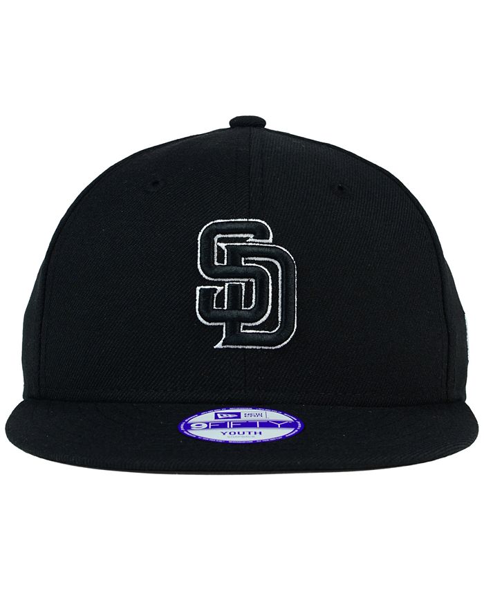 New Era Kids' San Diego Padres Black White 9FIFTY Snapback Cap - Macy's