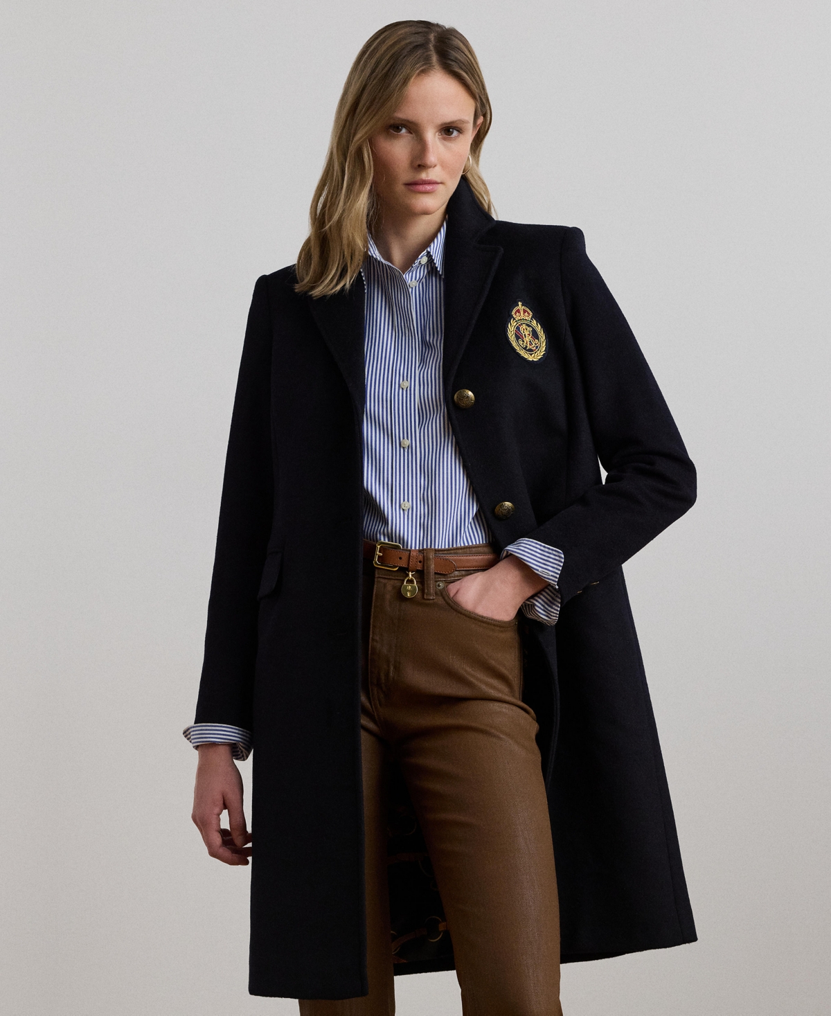 Click here for Lauren Ralph Lauren Womens Single-Breasted Peacoat... prices
