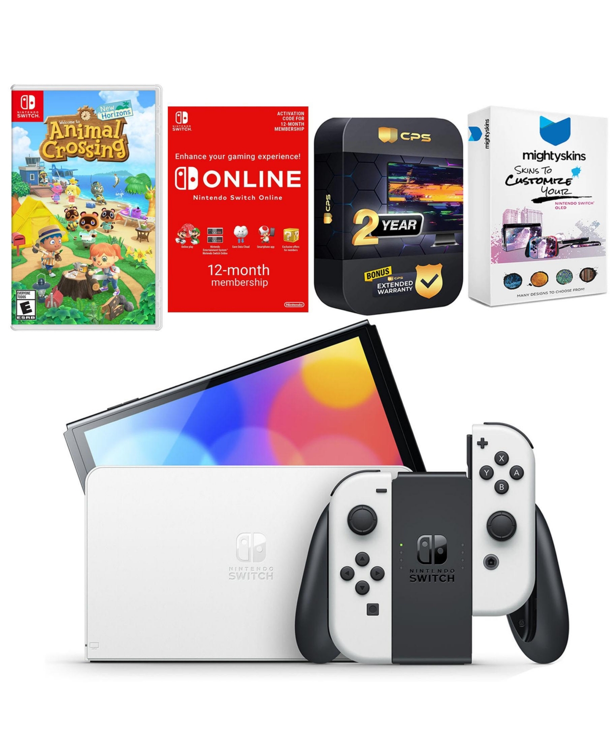 Click here for Nintendo Switch White Oled Console with Animal Cro... prices